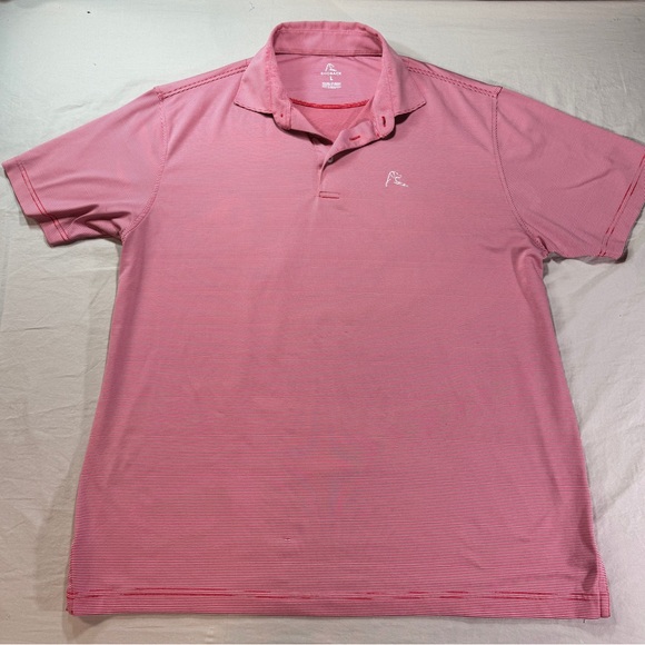 Rhoback | Shirts | Rhoback Red Striped Polo Shirt | Poshmark
